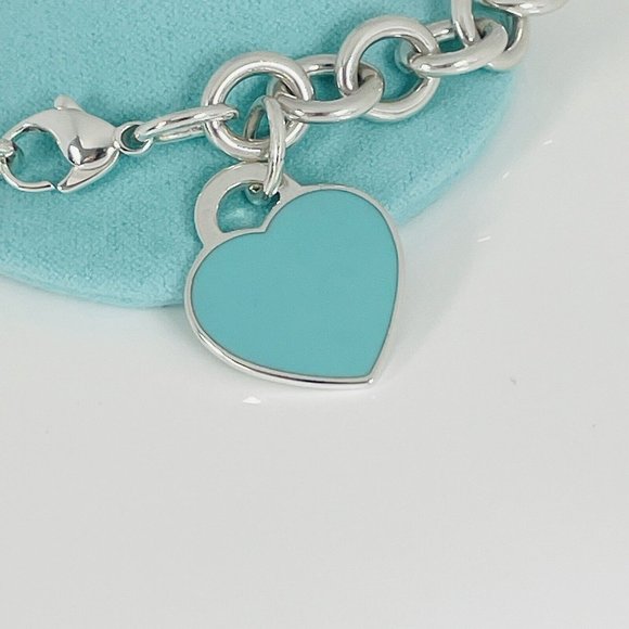 Tiffany & Co. | Jewelry | 85 Large Return To Tiffany Blue Enamel Heart ...